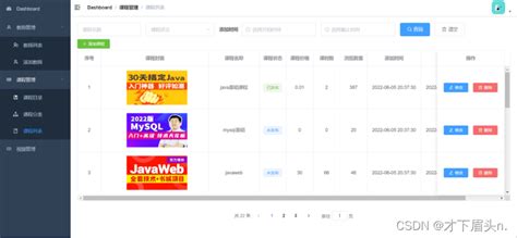 【项目实战】课程管理系统（springboot mybatis plus vue） springboot vue mybatis gitee csdn博客