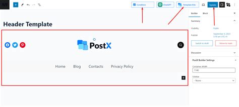 Wordpress Header Template