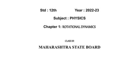 Chapter 1 Rotational Dynamics Pptx