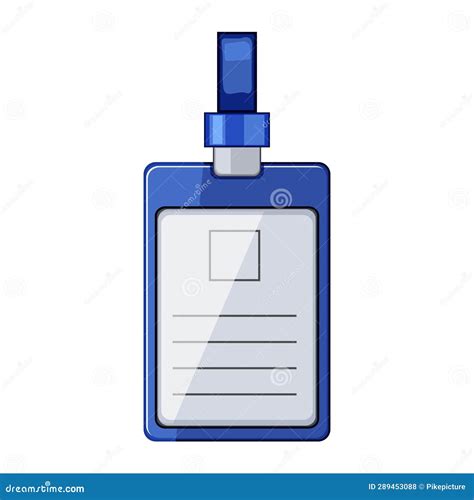 Pass Id Card Cartoon Vector Illustration 289453088