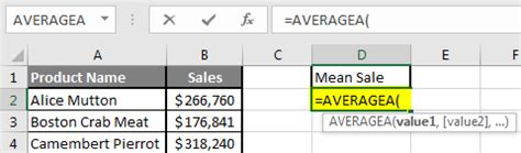 How To Find Mean In Excel Calculating Mean For Different Data Sets