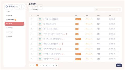 기업 회사 식당 리뷰 배송 관리 웹페이지 디자인 템플릿 마니보주 웹디자인 웹디자인 홈페이지 웹템플릿 기업 회사 식당 리뷰 배송 예약 주문 댓글 후기