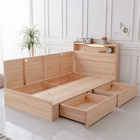 굿모닝침대 Led 멀티수납 서랍형 침대프레임 매트리스별도 싱글 슈퍼싱글 주문제작가능 티몬