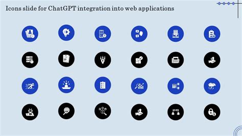 Icons Slide For Chatgpt Integration Into Web Applications Ppt Example