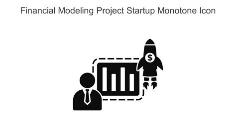 financial modeling project startup monotone icon in powerpoint pptx png