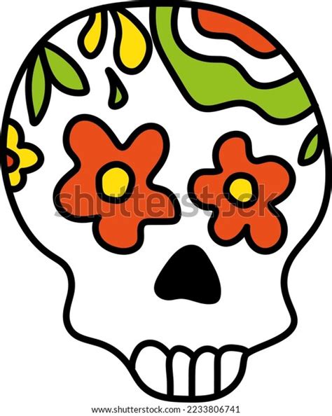 Day Dead Skull Clipart Vector Design Stock Vector Royalty Free