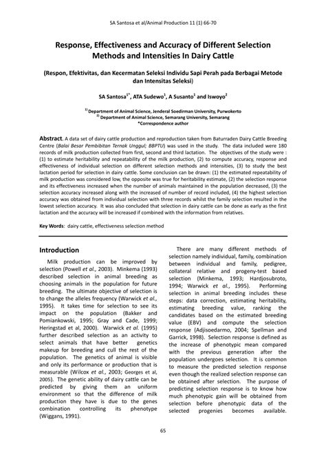 Pdf Response Effectiveness And Accuracy Of Different Selection