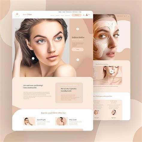 Premium Photo Web Design Ui Ux Landing Page For Skin Aesthetics Clinic