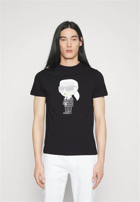 Karl Lagerfeld Crewneck T Shirt Print Blackschwarz Zalandoch