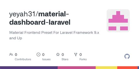 Github Yeyah Material Dashboard Laravel Material Frontend Preset For Laravel Framework X