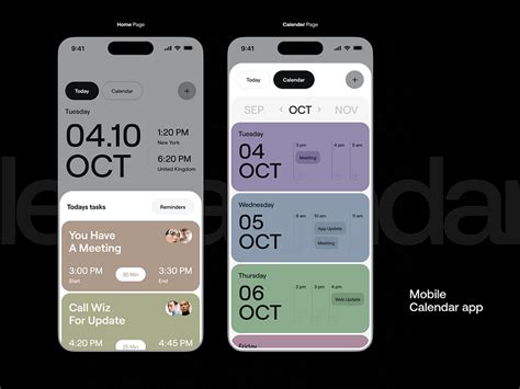 mobile app calendar by sajon for orix creative on dribbble