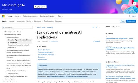 Microsoft Evaluation Of Generative Ai Applications With Azure Ai Foundry Microsoft Learn