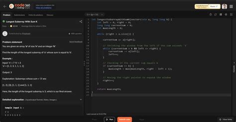 🚀 Day 4 Of My Dsa Journey Cracking The Longest Subarray With Sum K Aman Kumar Pandey