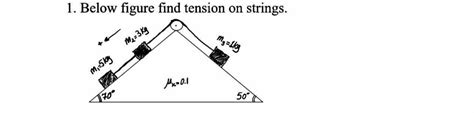 Solved Below Figure Find Tension On Strings Chegg Com