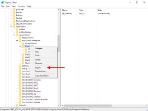 SOLIDWORKS PDM Database Error When Browsing To The Vault View