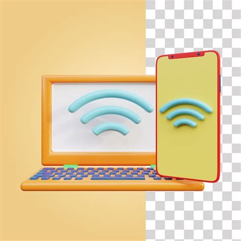 Premium Psd A Computer Screen With Wifi Icon On It