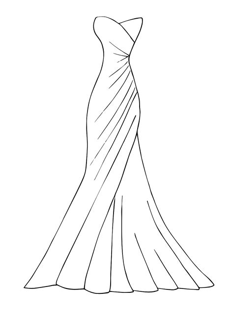 Sexy Wedding Dress Coloring Page Free Printable Coloring Pages
