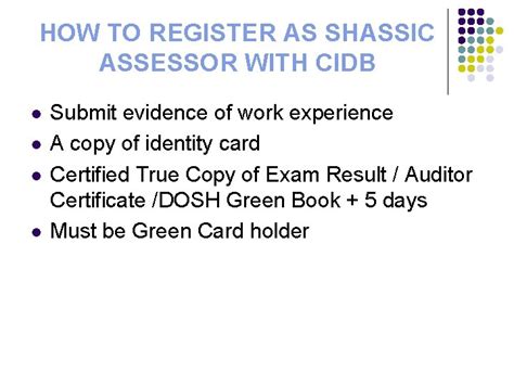 Safety And Health Assessment System In Construction Shassic