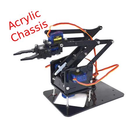 Buy Longer Version Of 4 Wd Double Layer Smart Car Chassis Kit Acrylic Chassis In Egypt