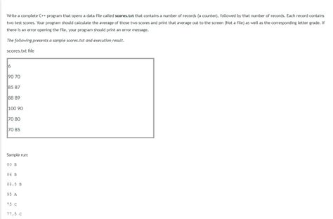 Solved Write A Complete C Program That Opens A Data File