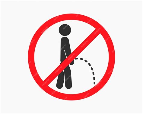 Símbolo De ícone Não Fazer Xixi Pisar Proibido Não Urinar
