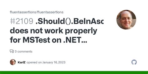 Shouldbeinascendingorder Does Not Work Properly For Mstest On Net Framework 48 With
