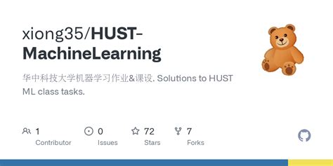 Hust Machinelearning Readme Md At Main Xiong Hust Machinelearning Github