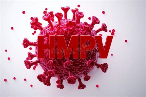 Hmpv Virus Structure Illustration Microscopic View Viral Particle Infectious Agent 3d Medical