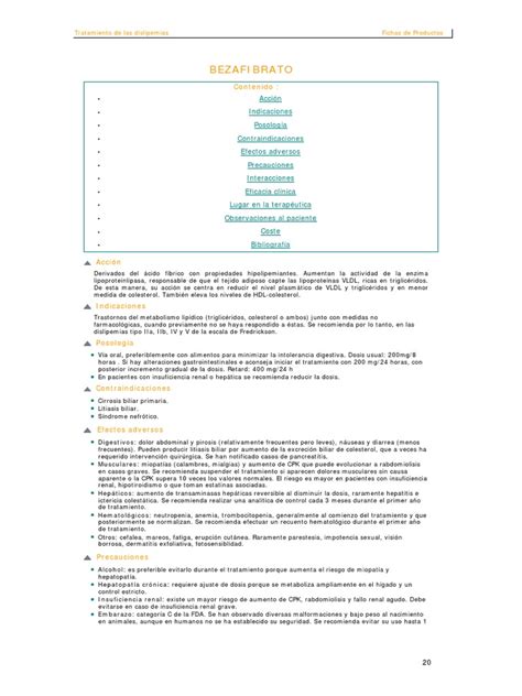 Bezafibrato Pdf Estatinas Enfermedades Y Trastornos