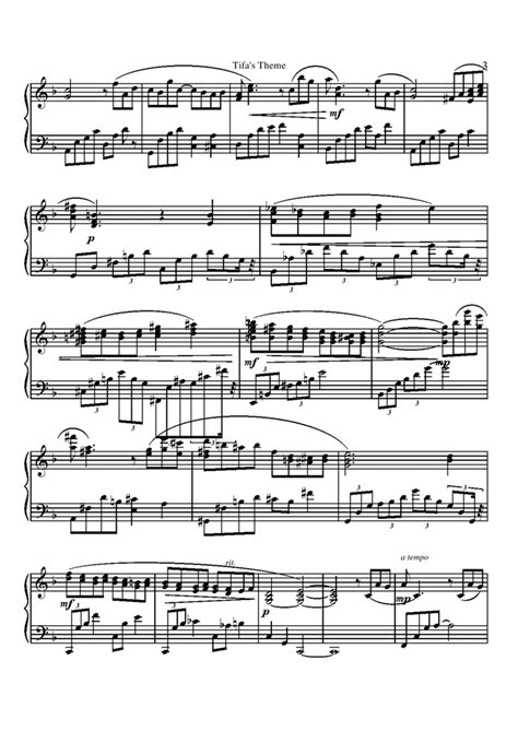 Tifa Is Theme Piano Version