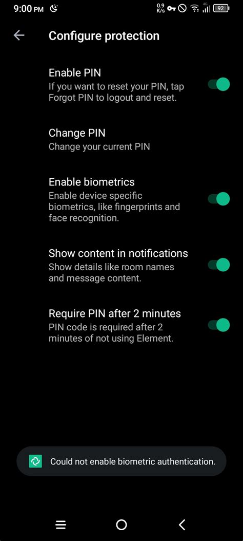 can t use biometric authentication even though the phone has a fingerprint sensor · issue 7064