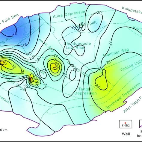 The Distribution Of Average Geothermal Gradient At Uniform Depth Of