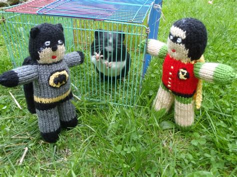 Stanas Critters Etc Knitting Pattern For Batman And Robin