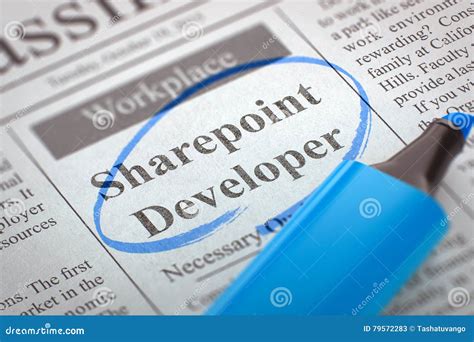 we are hiring sharepoint developer 3d stock image image of marker configuration 79572283