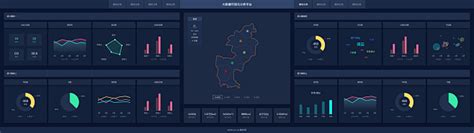 数据可视化 大屏展示设计 大数据也可以很简洁ui软件界面jun Jie 原创作品 5