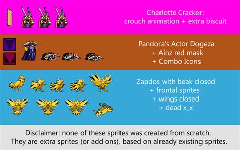 Varied Extra Sprites 1 By Uraharagreenhat On Deviantart