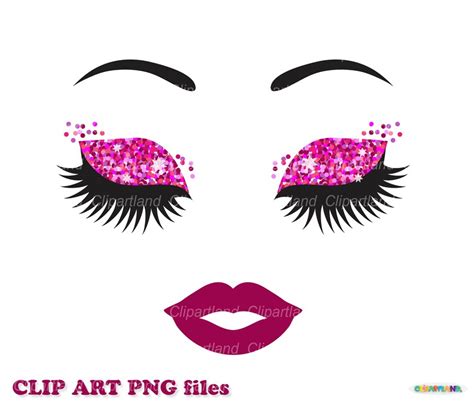 INSTANT Download Cute Woman Face Clip Art Personal And Commercial Use F Etsy