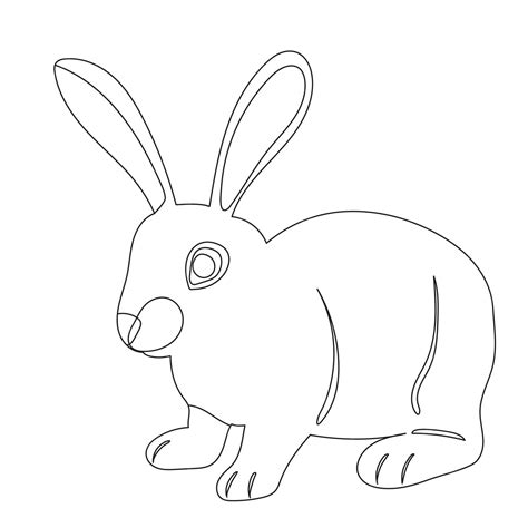 Premium Vector Rabbit Bunny Sketch Outline Isolated Vector
