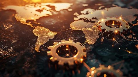 Interconnected Markets Visual Representation Premium Ai Generated Image