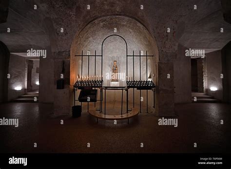 Picture Of Grace With Romanesque Madonna Romanesque West Crypt In Mary