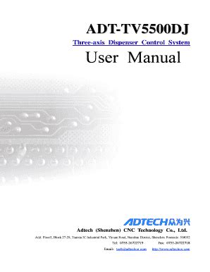 Fillable Online User Manual ADTECH CNC Fax Email Print PdfFiller