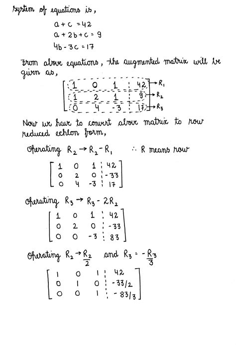 Solved Solve The Following System Of Linear Equations Using Gauss Jordan Course Hero