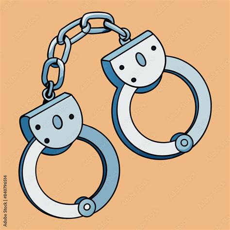 Handcuffs Cartoon Vector Clipart Illustration Stock Vector Adobe Stock