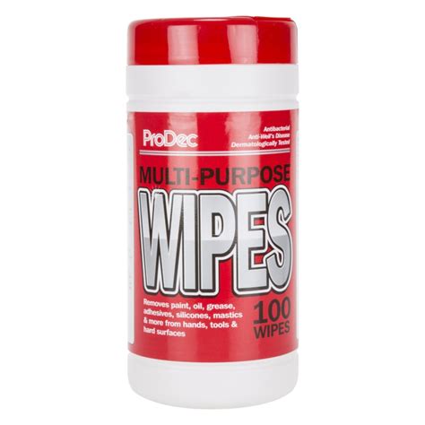 Prodec Wipes Multi Purpose Anti Bacterial Cleaning Wipes 100pk Pihw1c