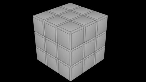 3x3 Scrambled Rubiks Cube 3d Model By Knight1341