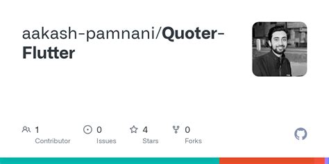 GitHub Aakash Pamnani Quoter Flutter