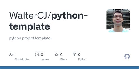 Github Waltercjpython Template Python Project Template