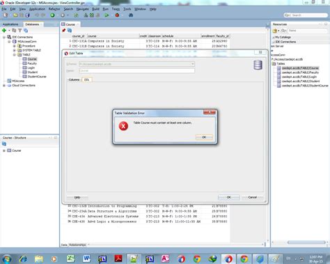 Why Msaccess Database Shows Data But Does Not Show Columns And Ddl In