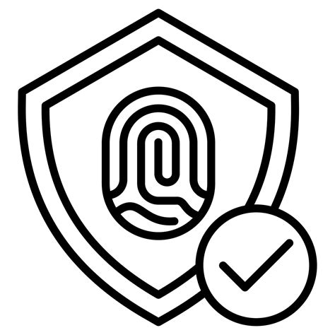 Biometric Security Icon Line Vector Illustration 39885358 Vector Art At