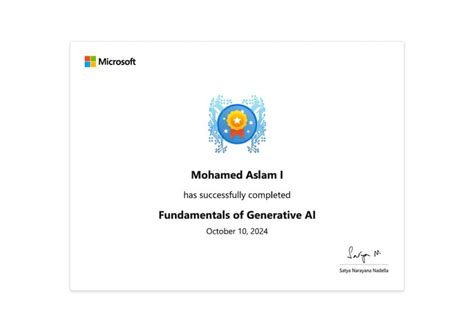 Generativeai Microsoft Mohamed Aslam I